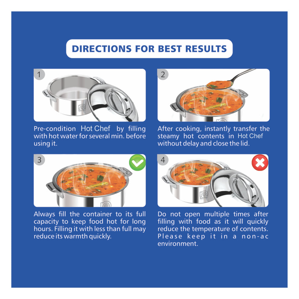NanoNine Serving Pot (Hot Serve) 5000 Stainless Steel Insu-Serving Pot