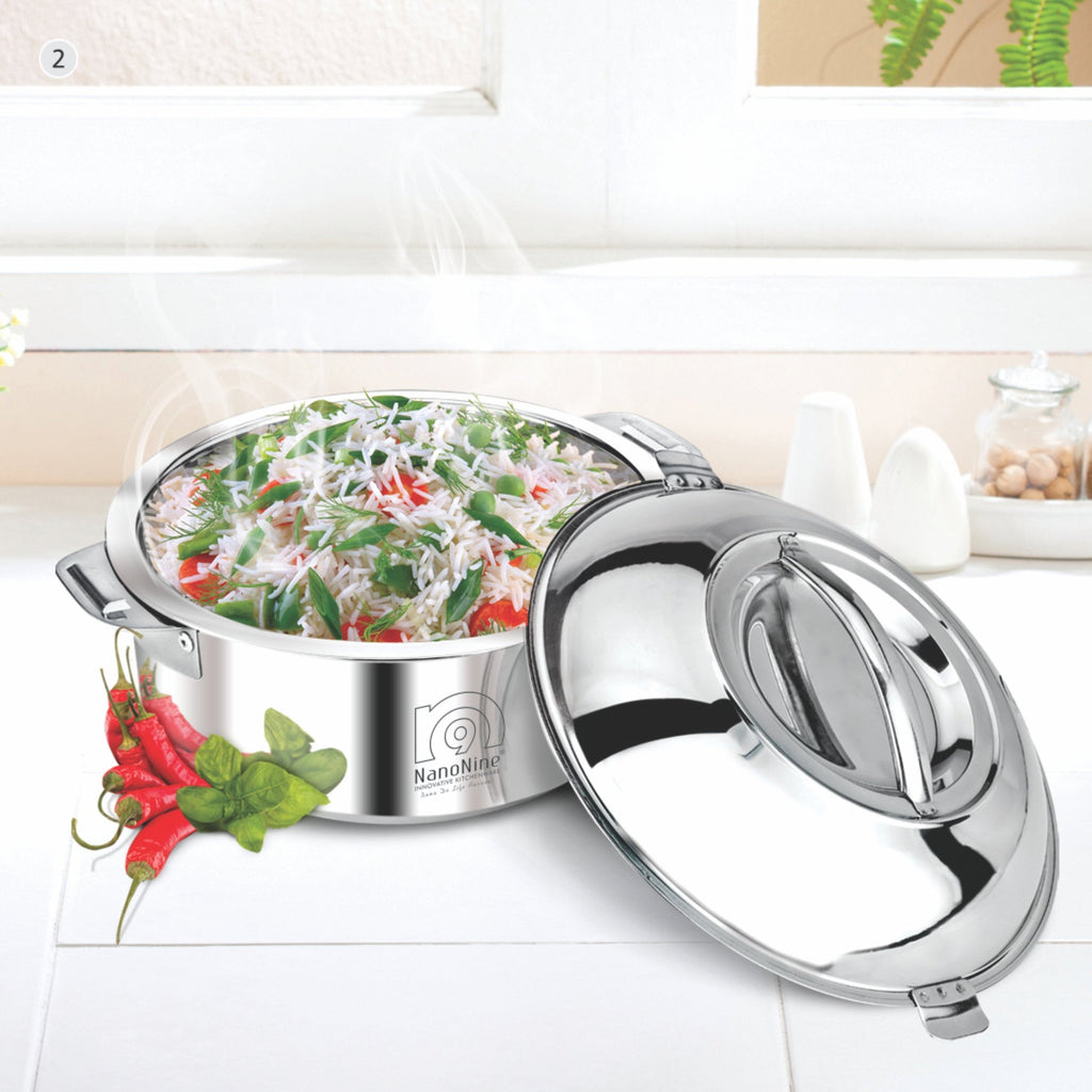 NanoNine Serving Pot (Hot Serve) 5000 Stainless Steel Insu-Serving Pot