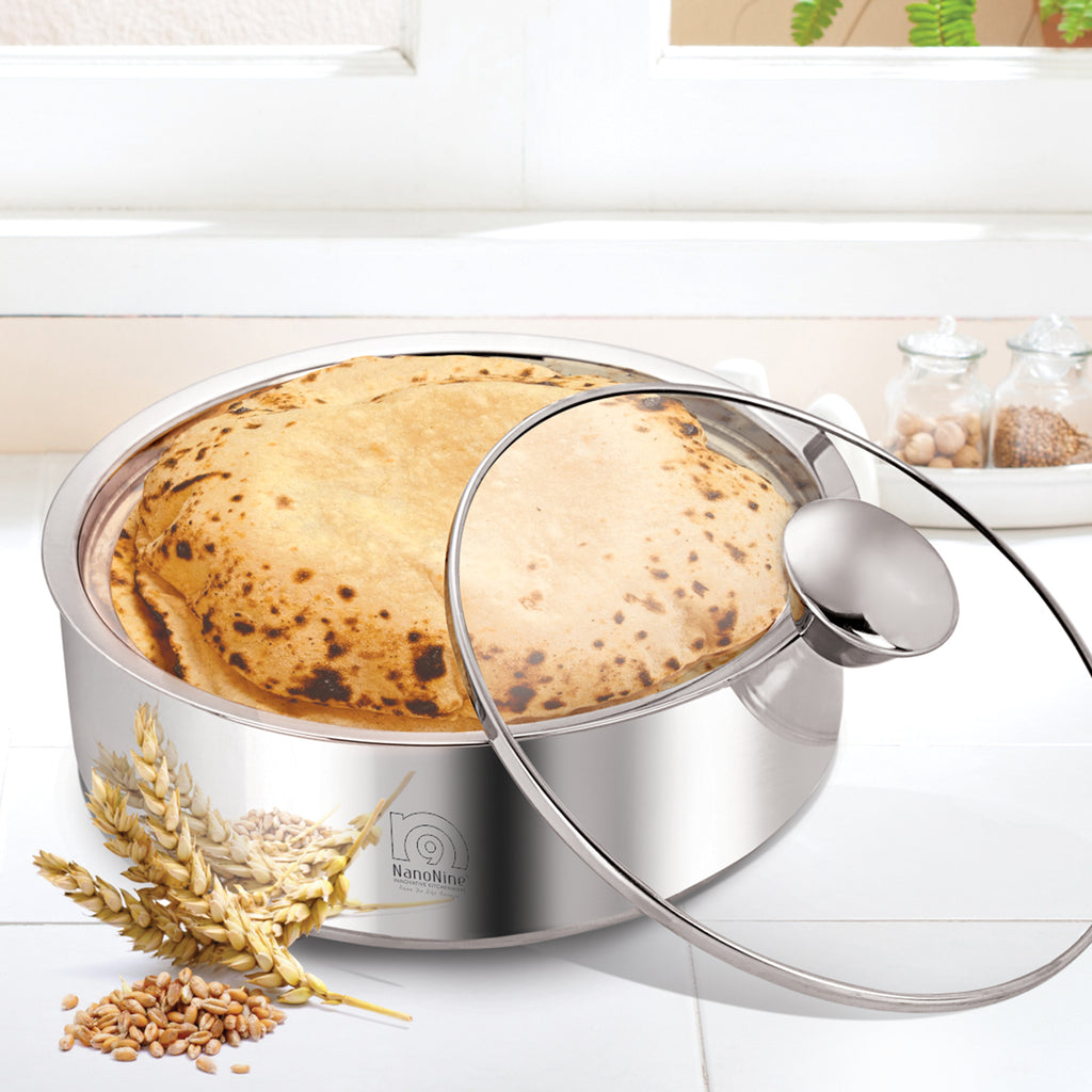 NanoNine Roti Saver Double Wall Insulated Stainless Steel Serve Fresh